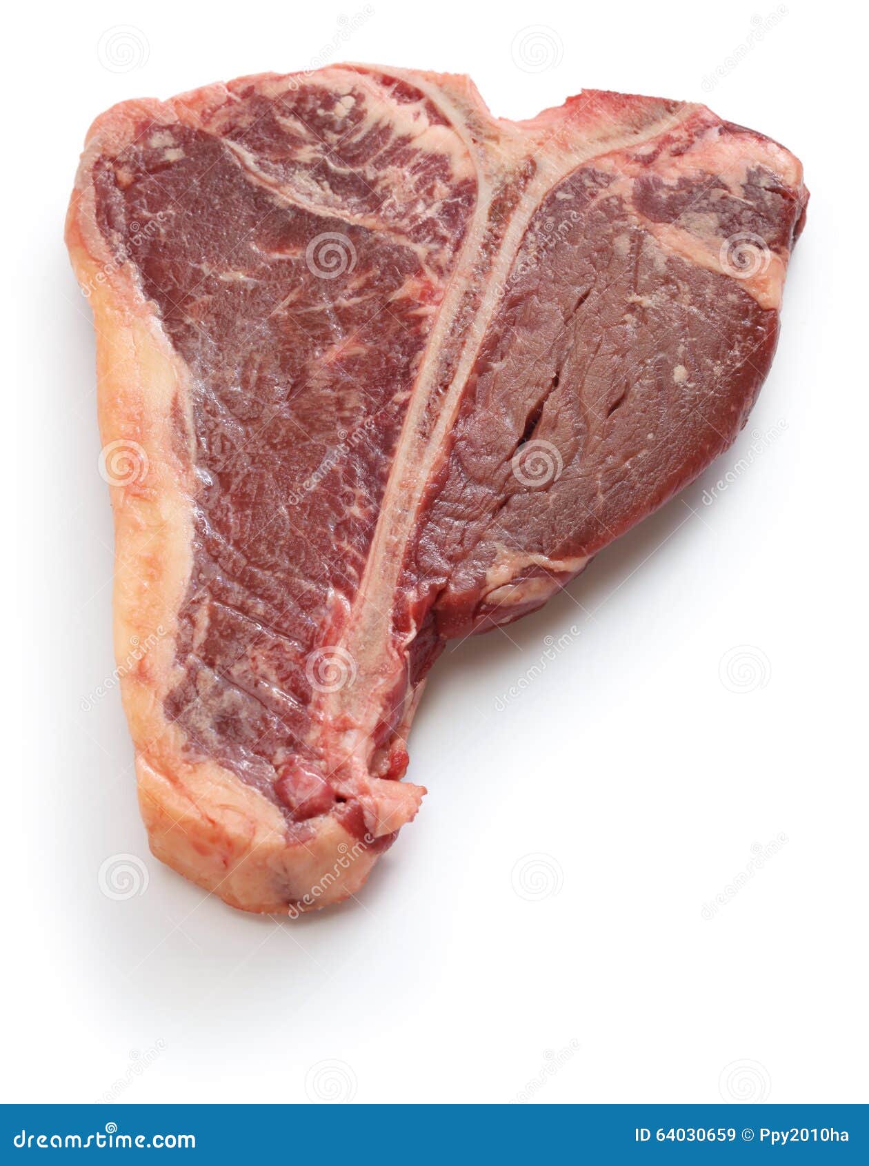 Dry-aged Raw T-bone Or Porterhouse Beef Marbled Meat Prime Steak, On ...