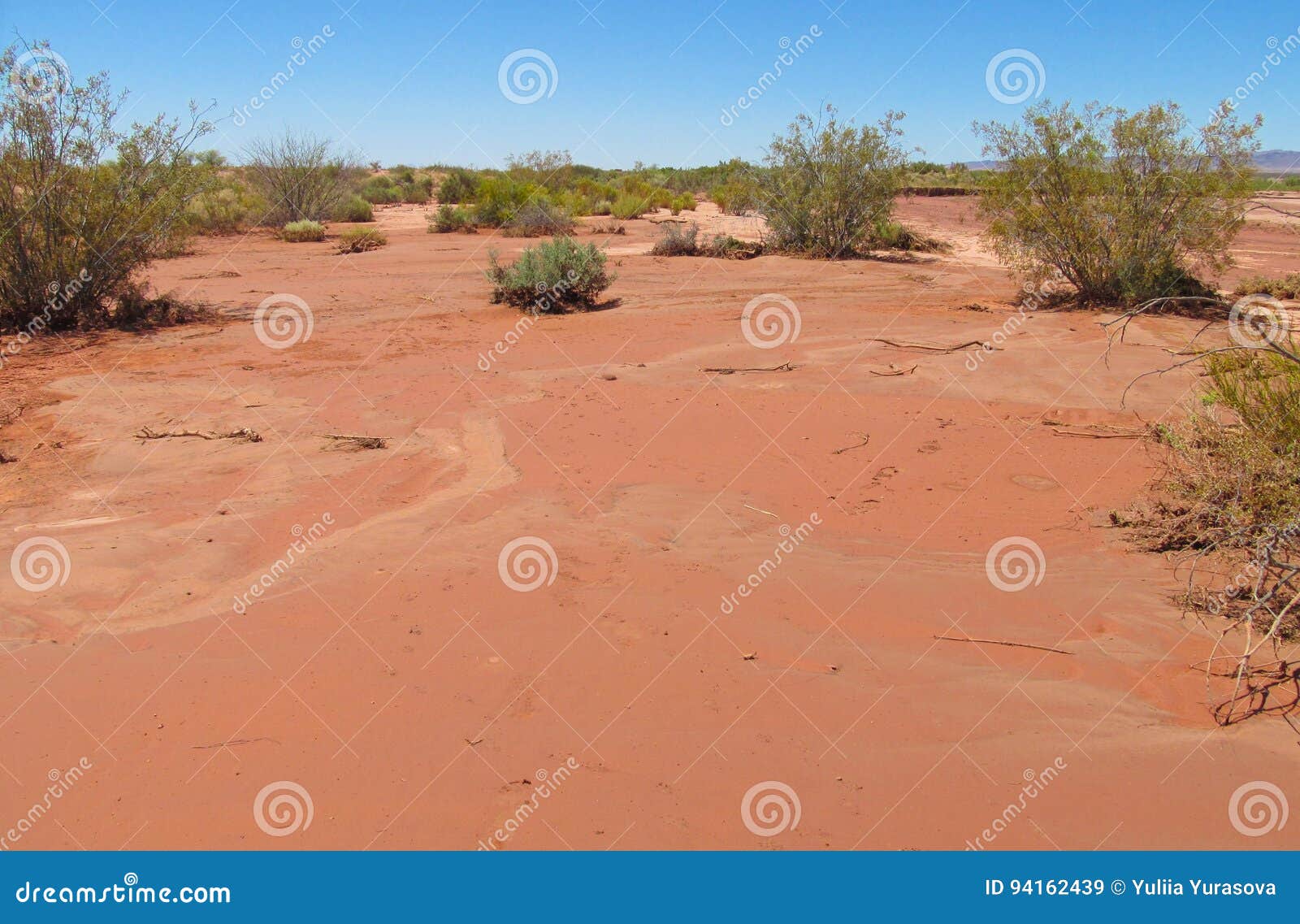 Dry arid red sand desert stock image. Image of nature - 94162439