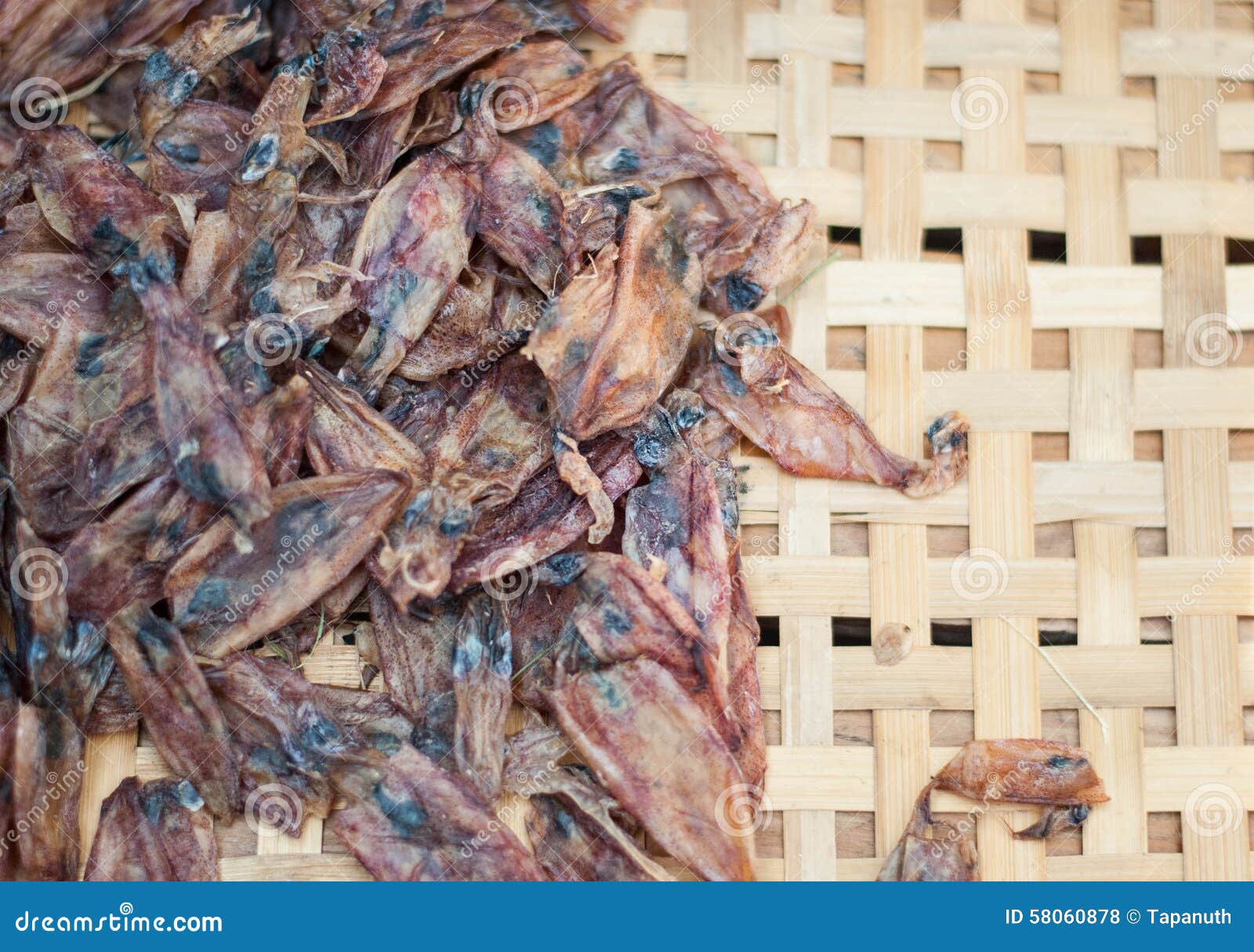 Dry baby squid stock photo. Image of shopping, sales - 58060878