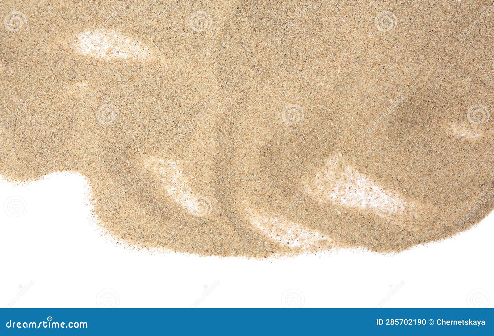 Dry Beach Sand Isolated on White, Top View Stock Photo - Image of golden, design: 285702190