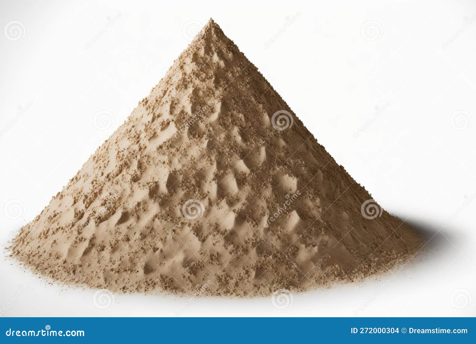 Dry Beach Sand Mound on a White Background Stock Illustration ...