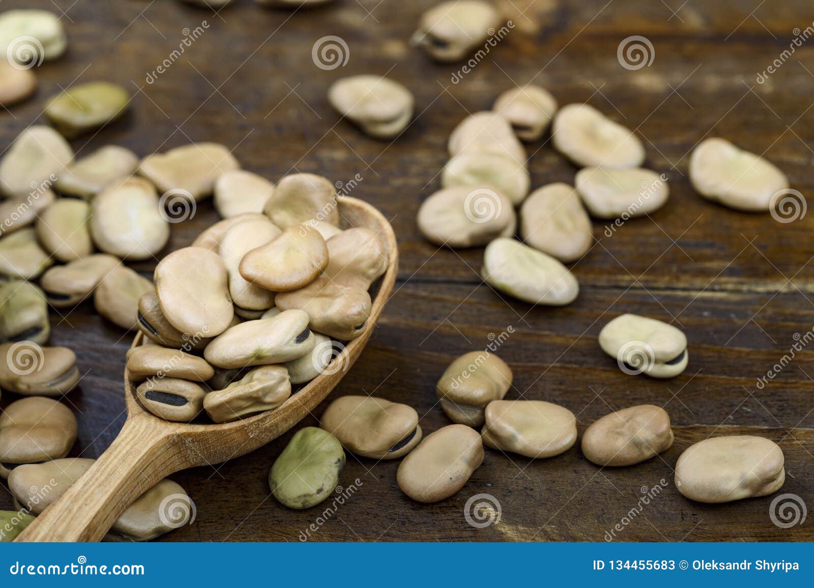 Dry beans in a spoon stock image. Image of broad, nutritious - 134455683