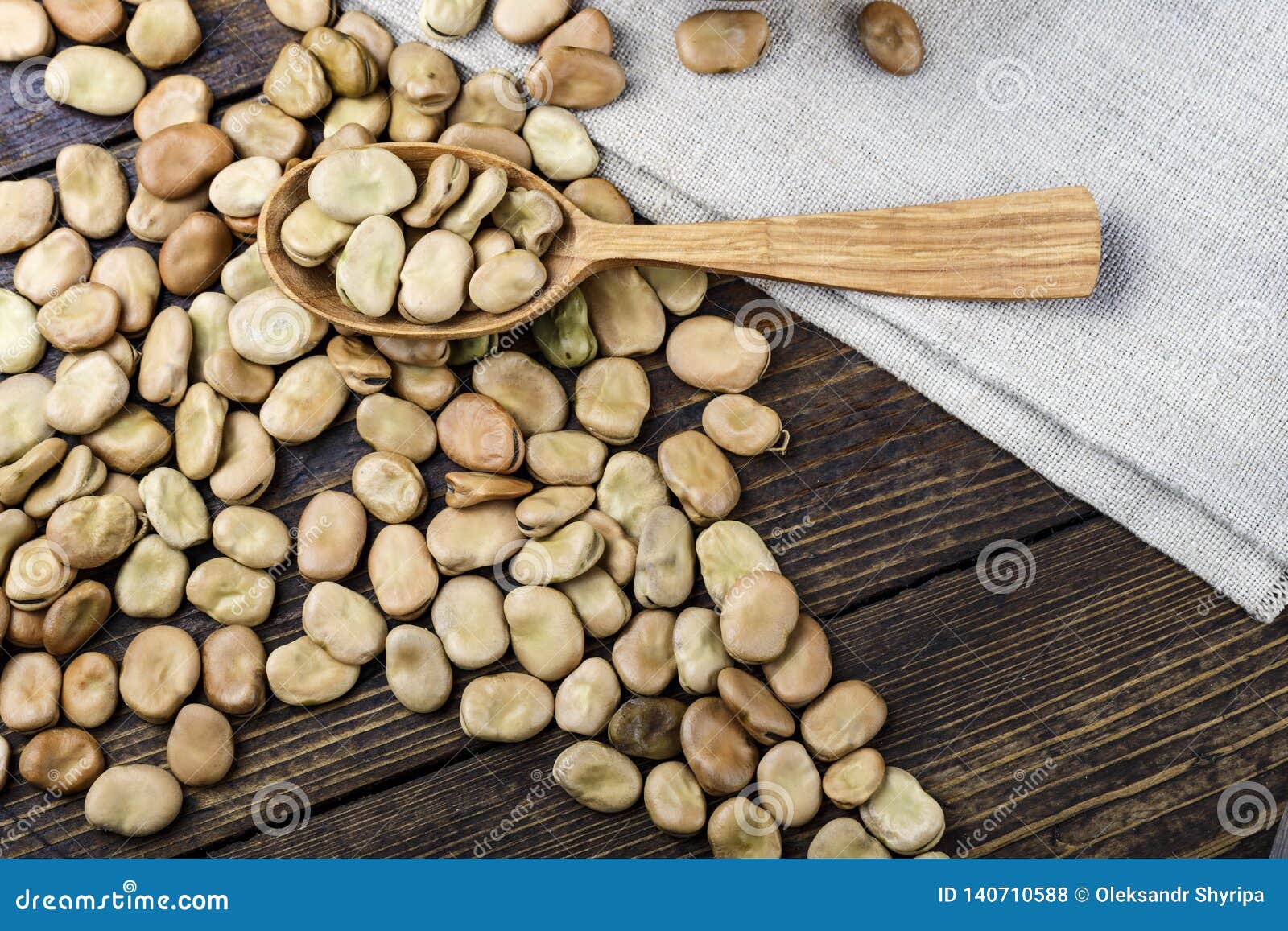 Dry beans in a spoon stock photo. Image of diet, grain - 140710588