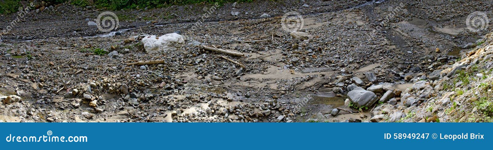 Dry Bed-load of a Mountain Torrent Stock Image - Image of wilderness ...