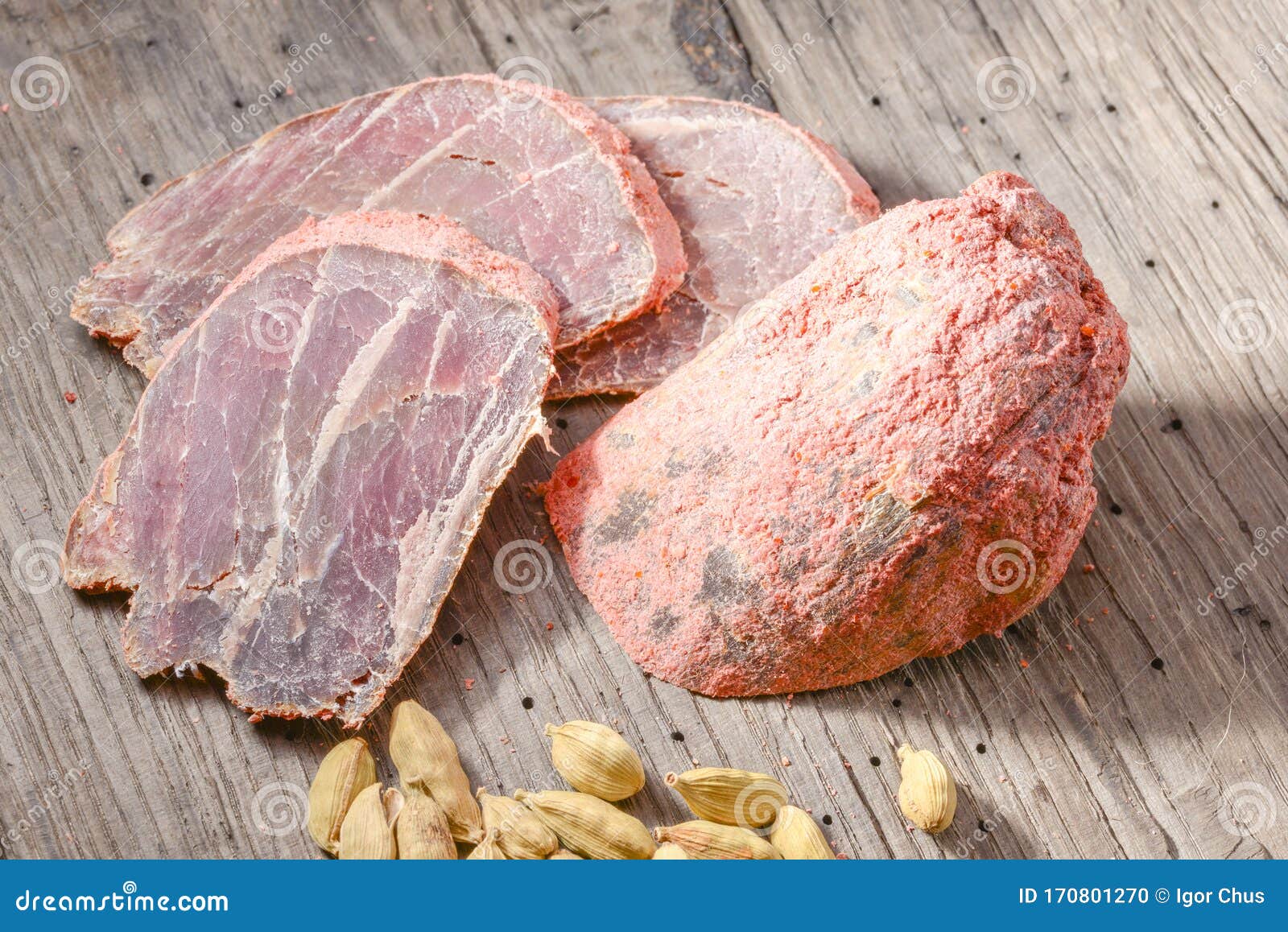 Dry Beef Meat on a Background Stock Photo - Image of aged, food: 170801270
