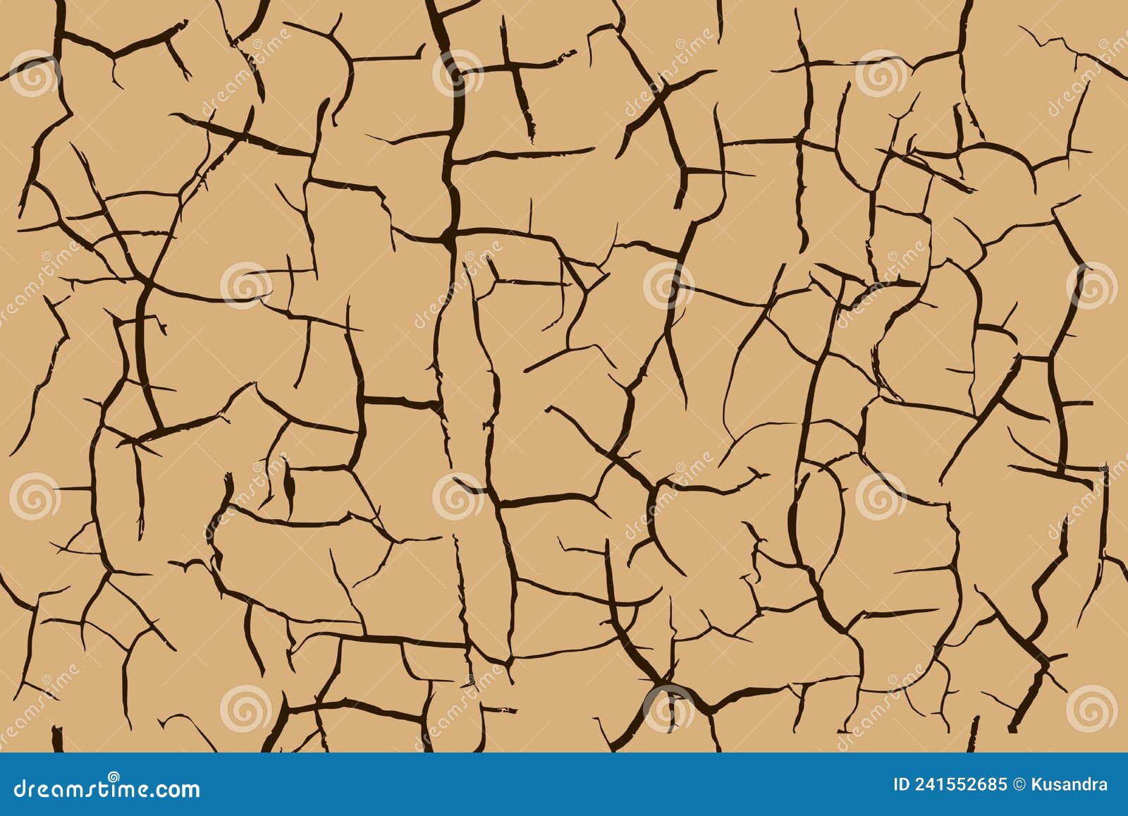 Dry Beige Soil with Dark Cracks Seamless Pattern Stock Vector ...
