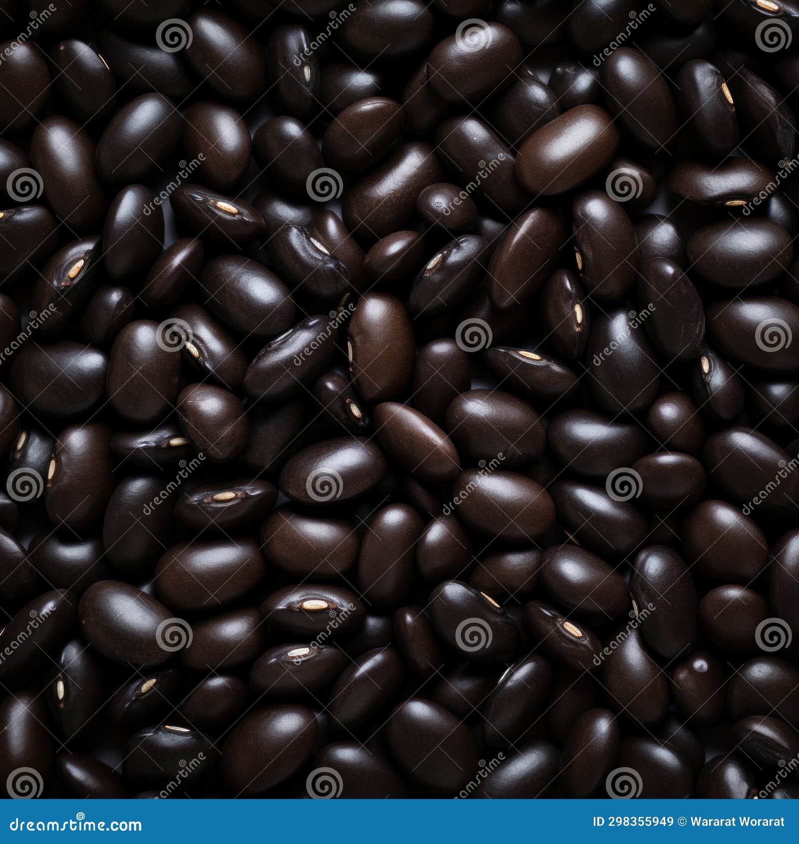 Dry Black Bean Isolated on White Background Stock Illustration ...