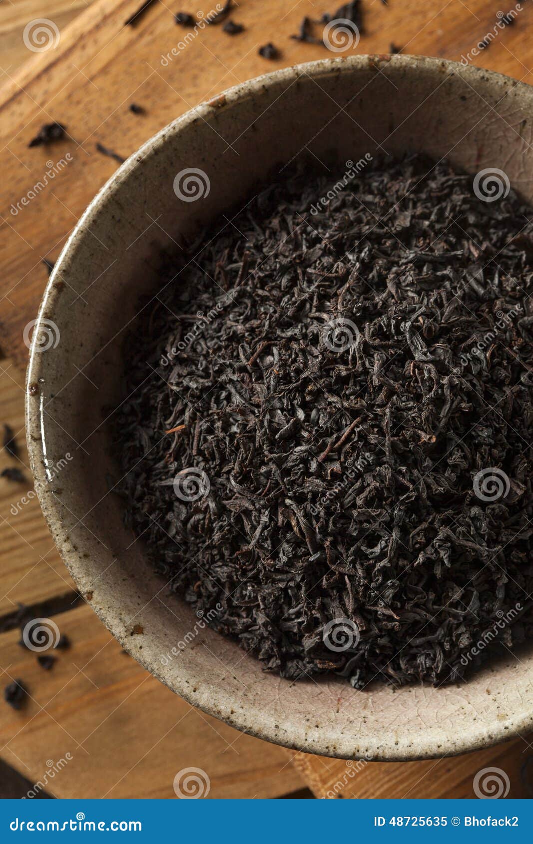 Dry Black Loose Leaf Tea stock image. Image of caffeine - 48725635