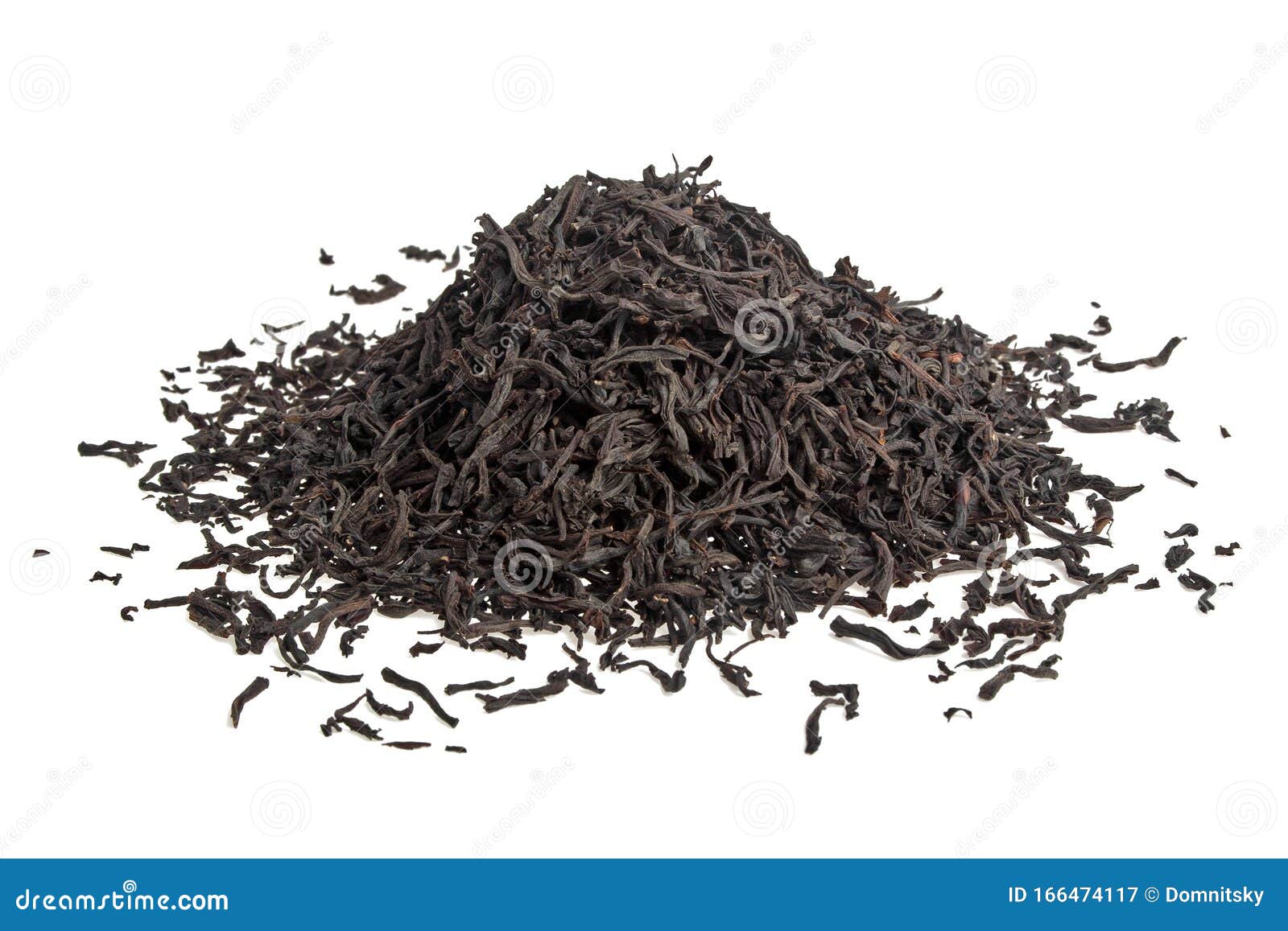 Dry Black Tea Leaves Isolated on White Background Stock Image - Image ...