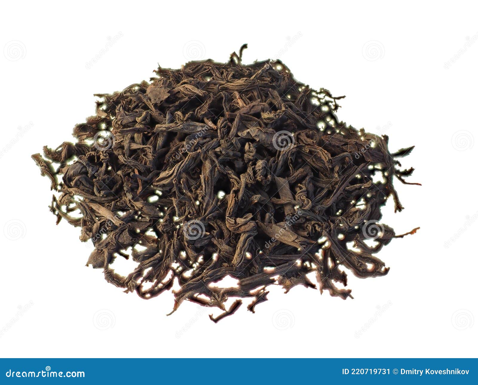 Dry Black Tea Leaves Isolated on White Background Stock Image - Image ...