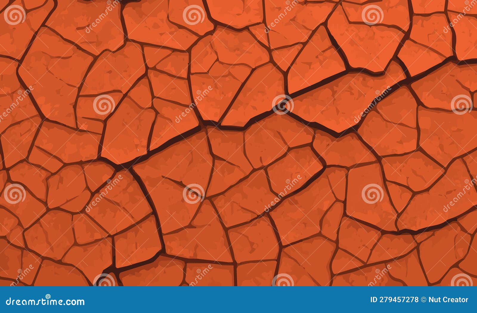 Dry and Broken Orange Soil Vector Background Stock Vector ...