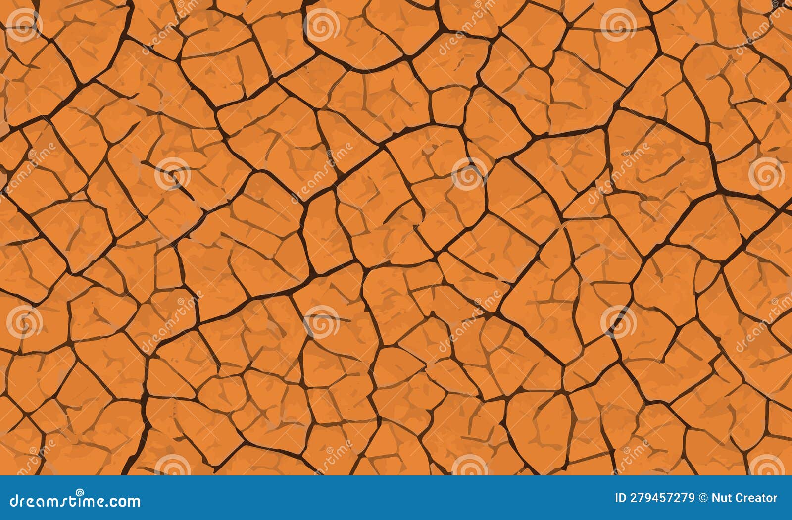 Dry and Broken Orange Soil Vector Background , Texture of Grungy Dry ...