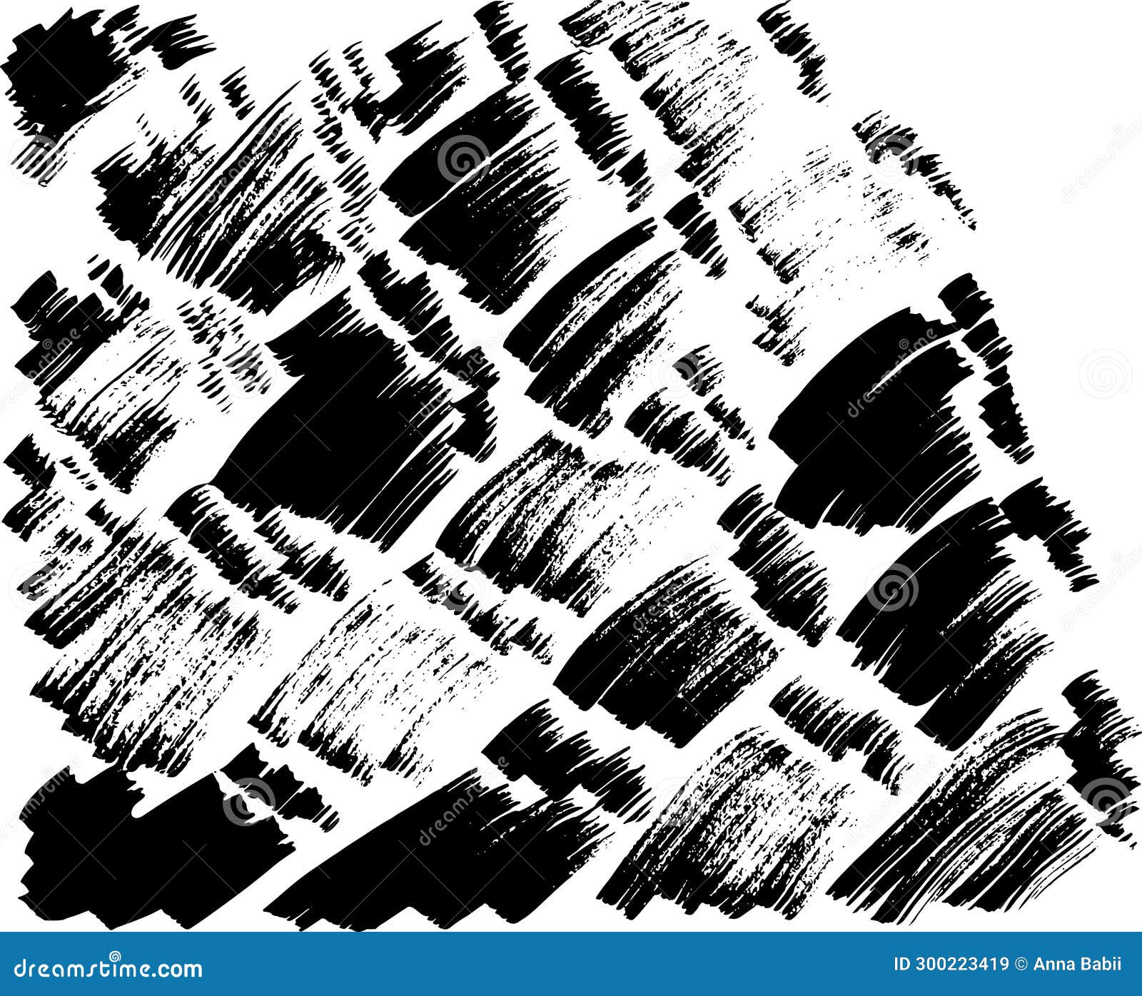 Dry Brush Strokes Grunge Texture Stock Vector - Illustration of ...