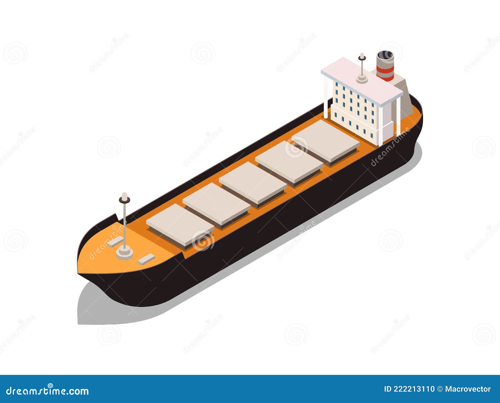 Dry Bulk Carrier stock vector. Illustration of trip - 222213110