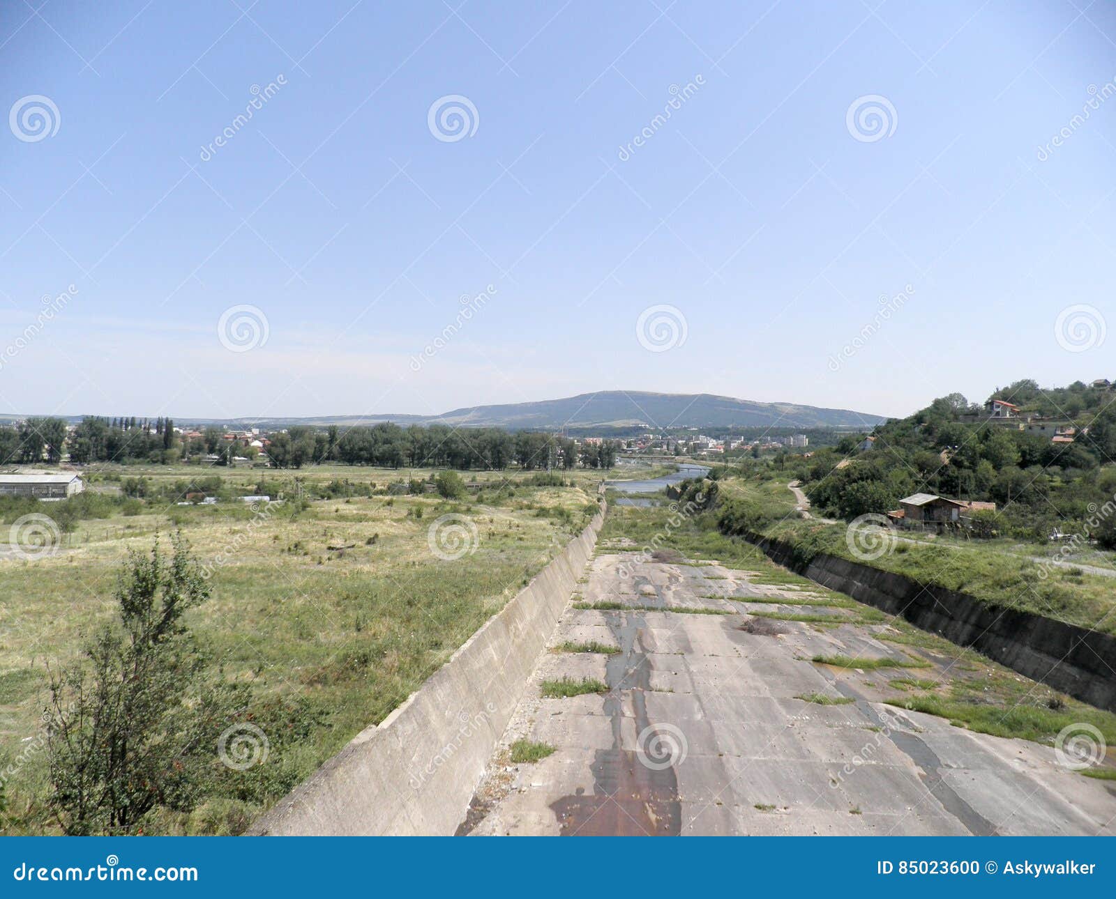 Dry Canal, Channel for Water Stock Photo - Image of waterway ...