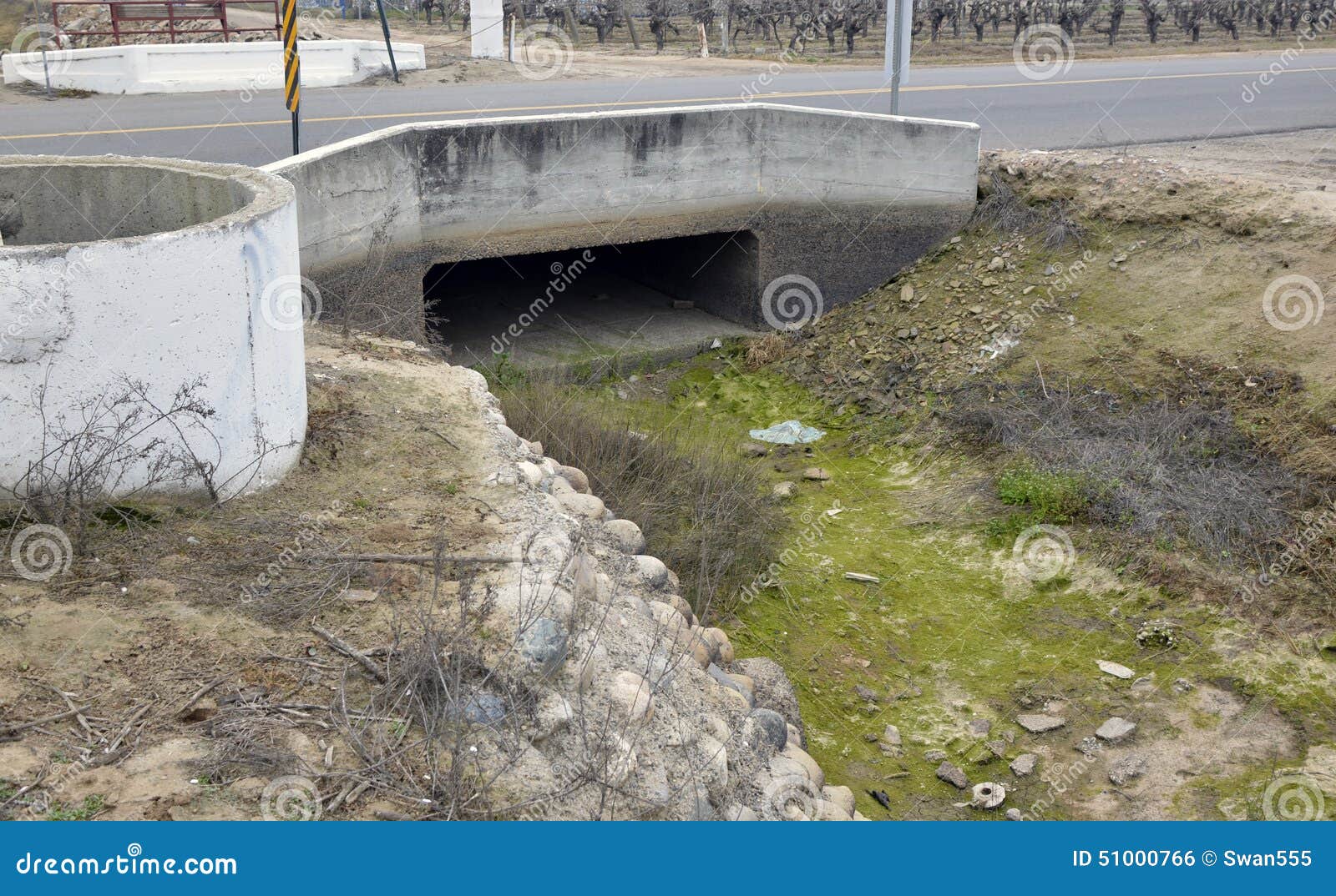 Dry canal for irrigation. stock photo. Image of line - 51000766