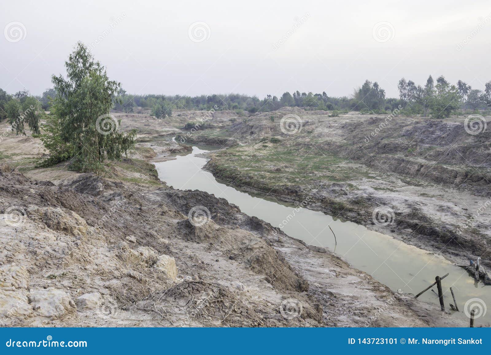 Dry canal stock image. Image of brown, dirt, environmental - 143723101