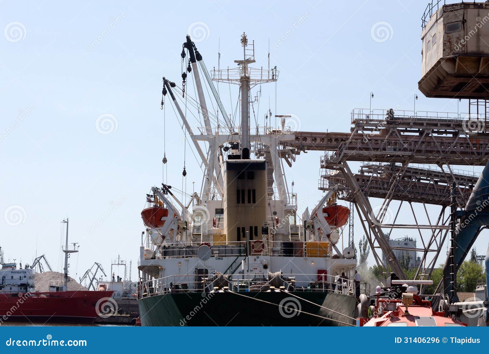 Dry-Cargo loadind stock photo. Image of business, flour - 31406296