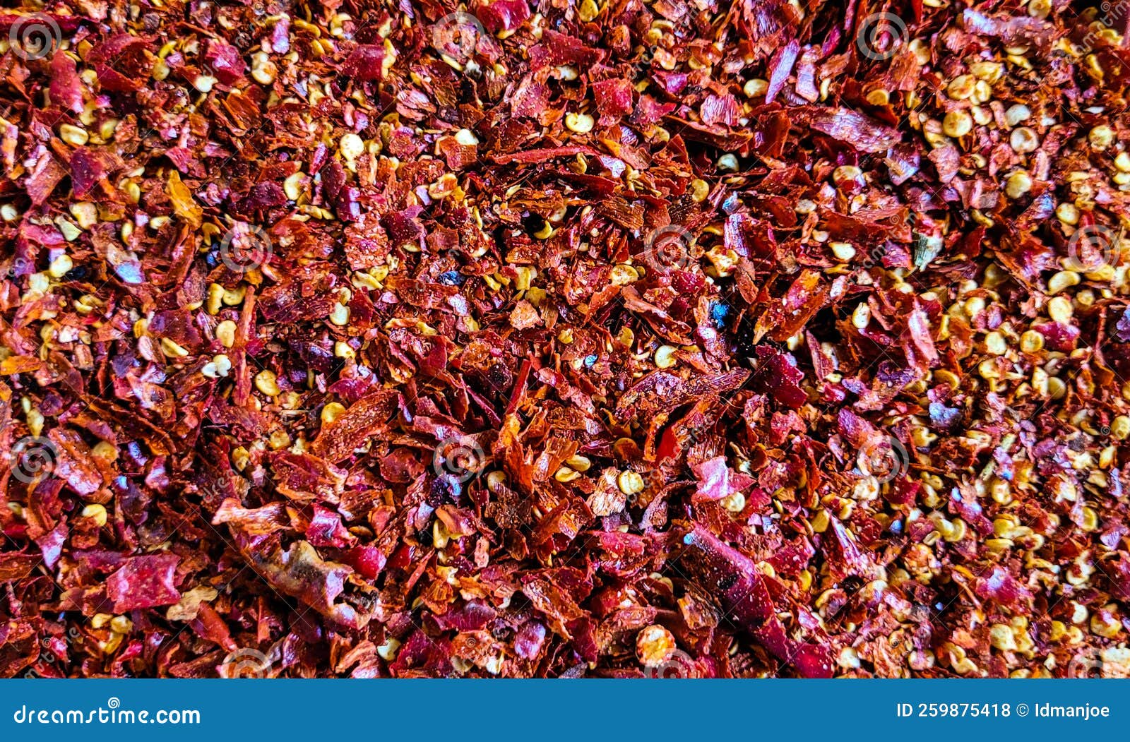 Dry chili flakes stock photo. Image of isolated, pepper - 259875418