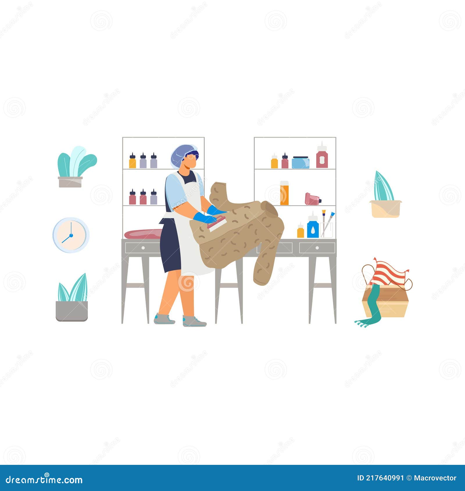 Dry Cleaner Illustration stock vector. Illustration of appliance ...