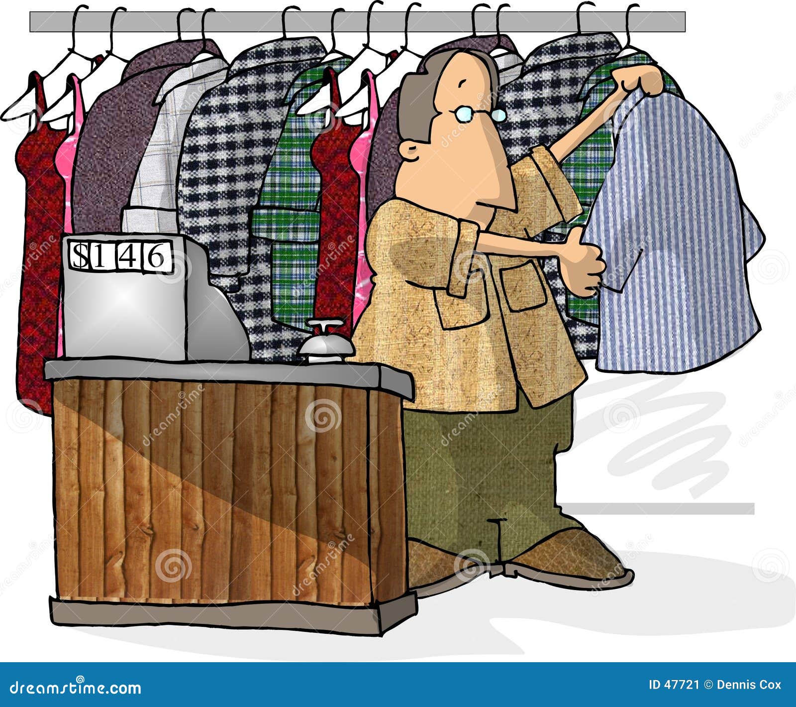 Dry Cleaners stock illustration. Illustration of working - 47721