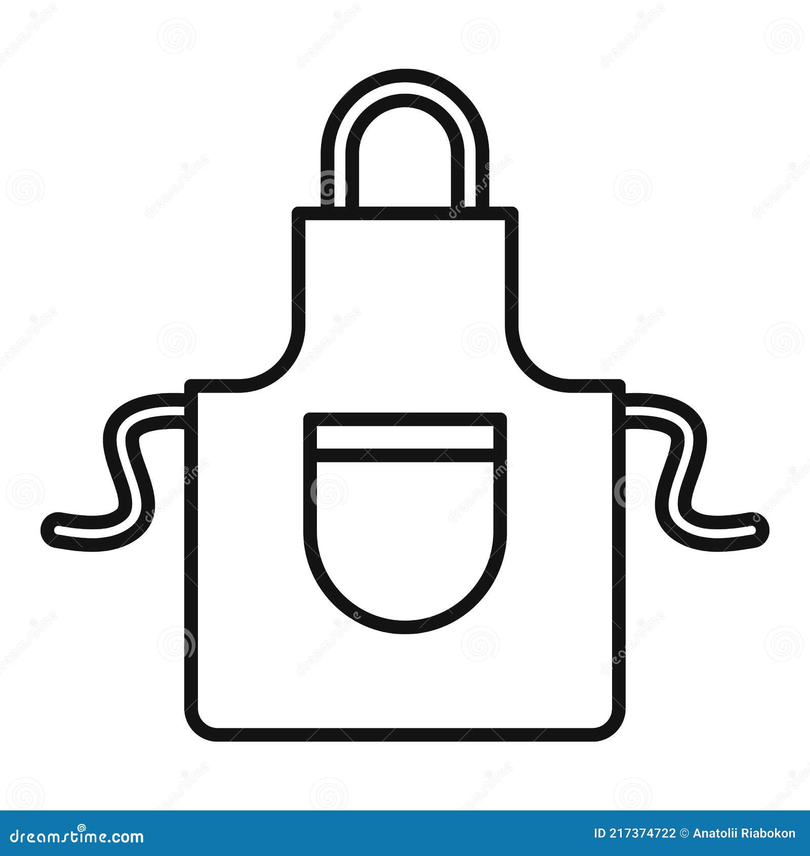 Dry Cleaning Apron Icon, Outline Style Stock Vector - Illustration of ...