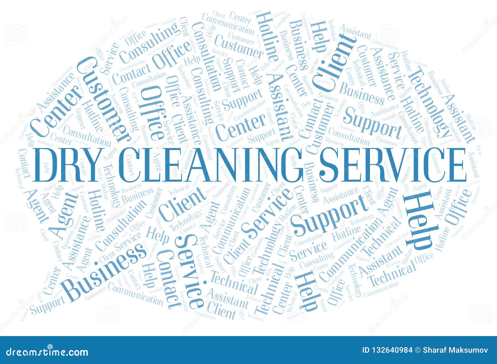 Dry Cleaning Service Word Cloud Stock Illustration - Illustration of ...