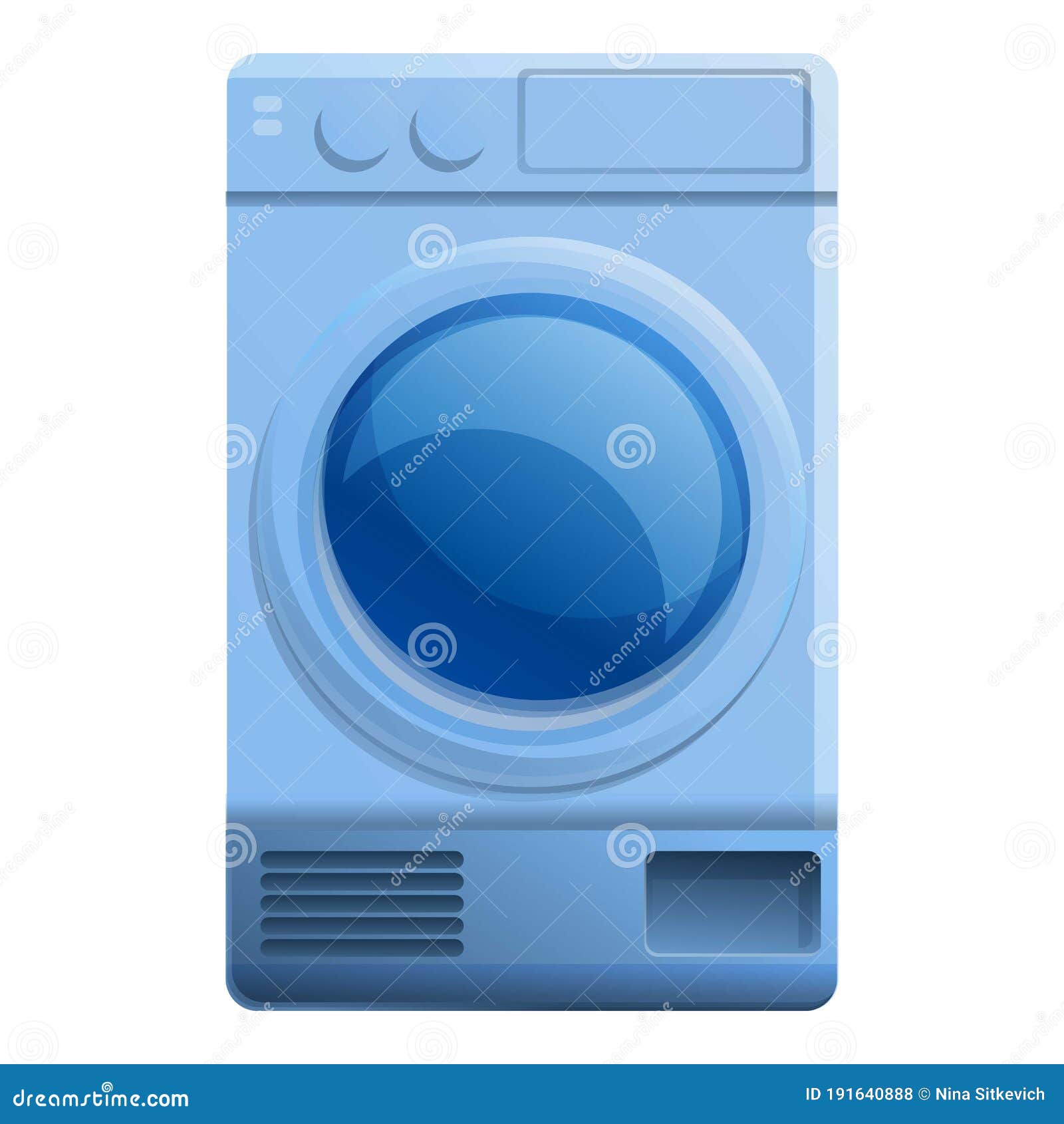Dry Clothes Machine Icon, Cartoon Style Stock Vector - Illustration of ...