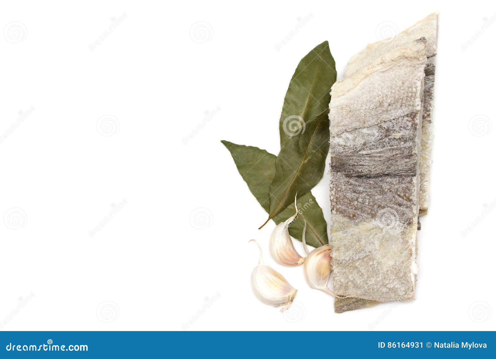 Dry Cod Fish on White Background Stock Image - Image of isolated ...