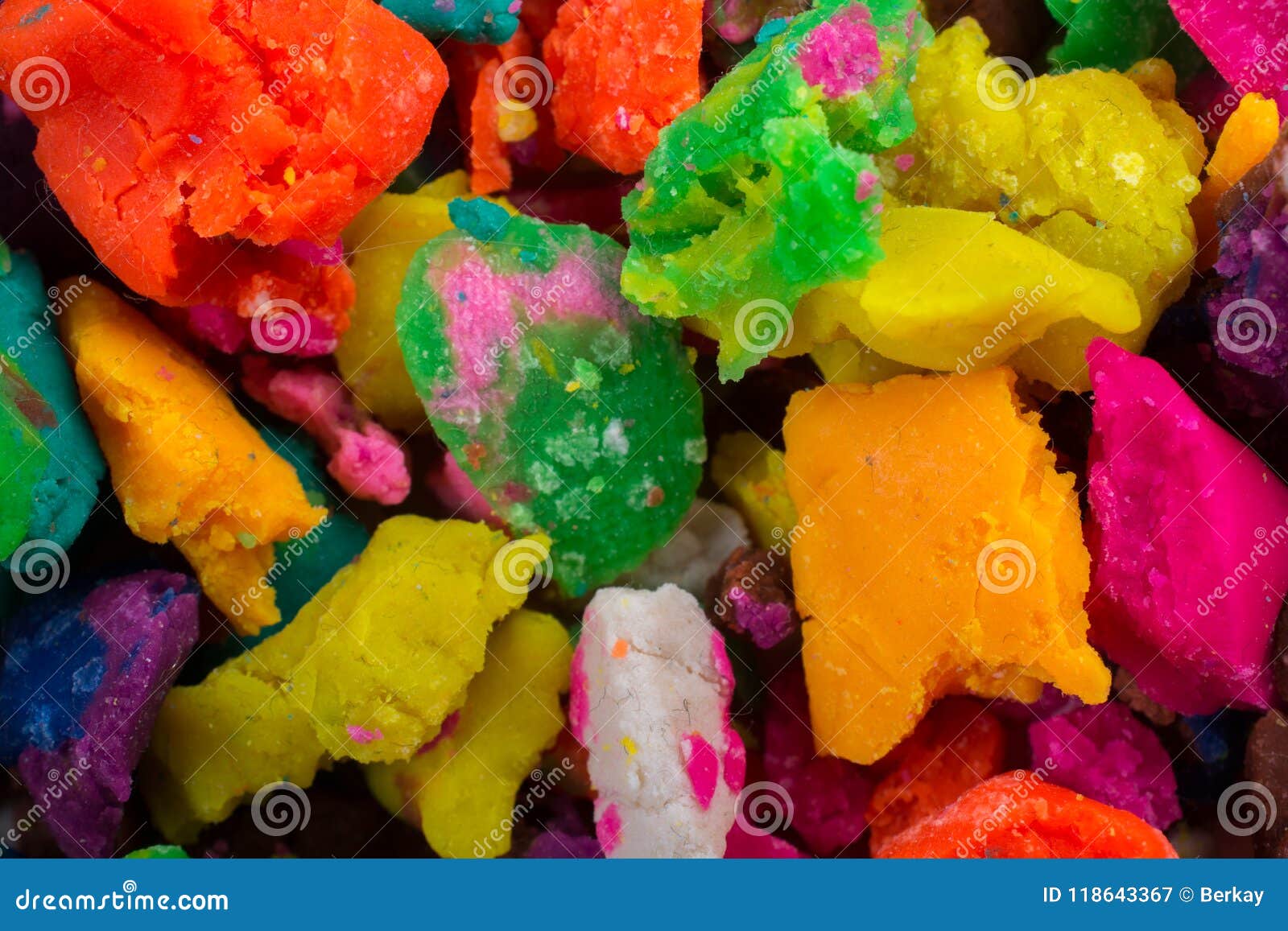 Dry Colorful Play Dough in Pieces Stock Image - Image of colorful ...