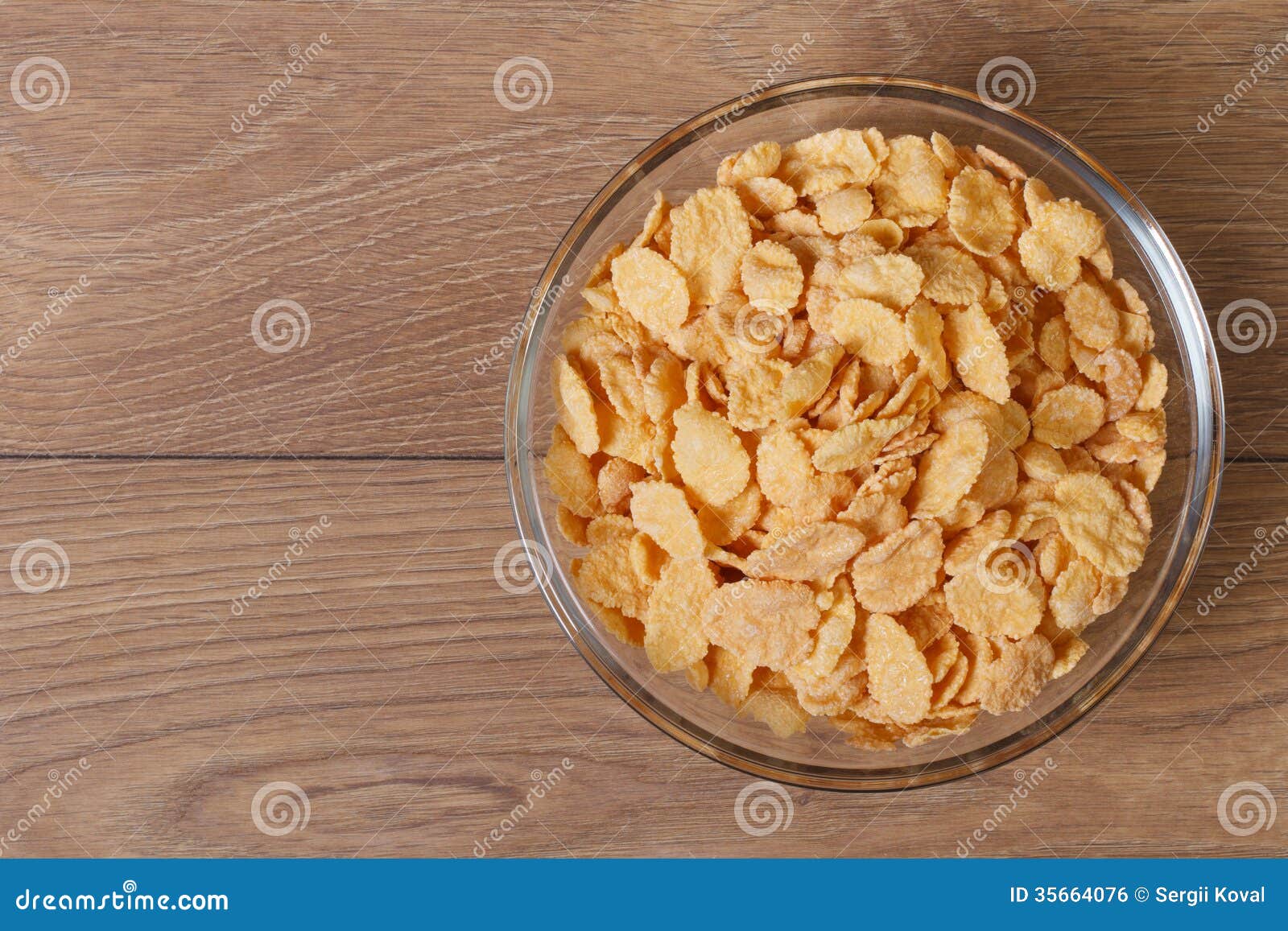 Dry Corn Flakes on the Table Stock Photo - Image of gold, dish: 35664076