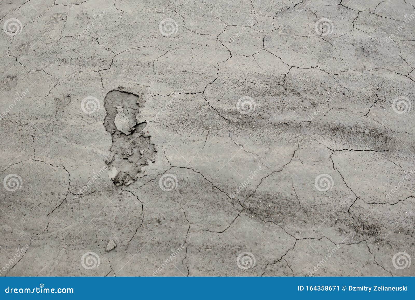 Dry Cracked Clay Surface of the Earth. the Texture of the Dry Clay with ...