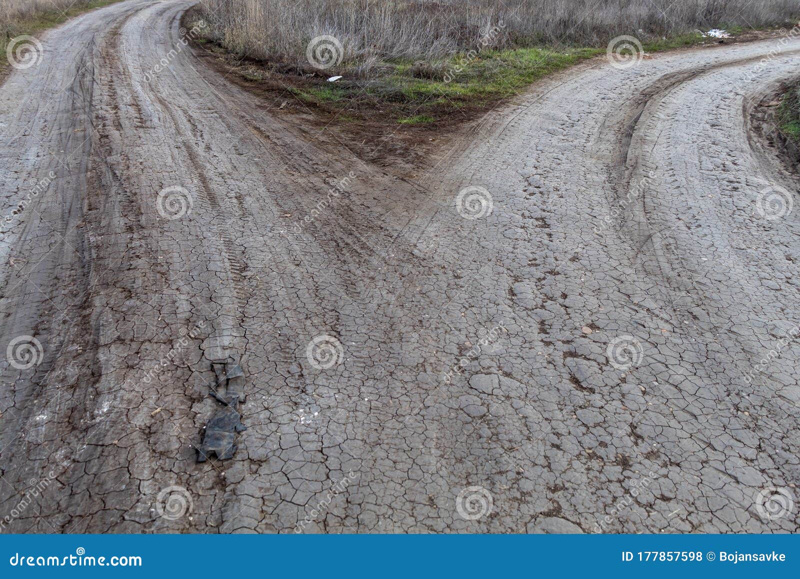 Road Splitting In Two Ways Royalty-Free Stock Photography ...