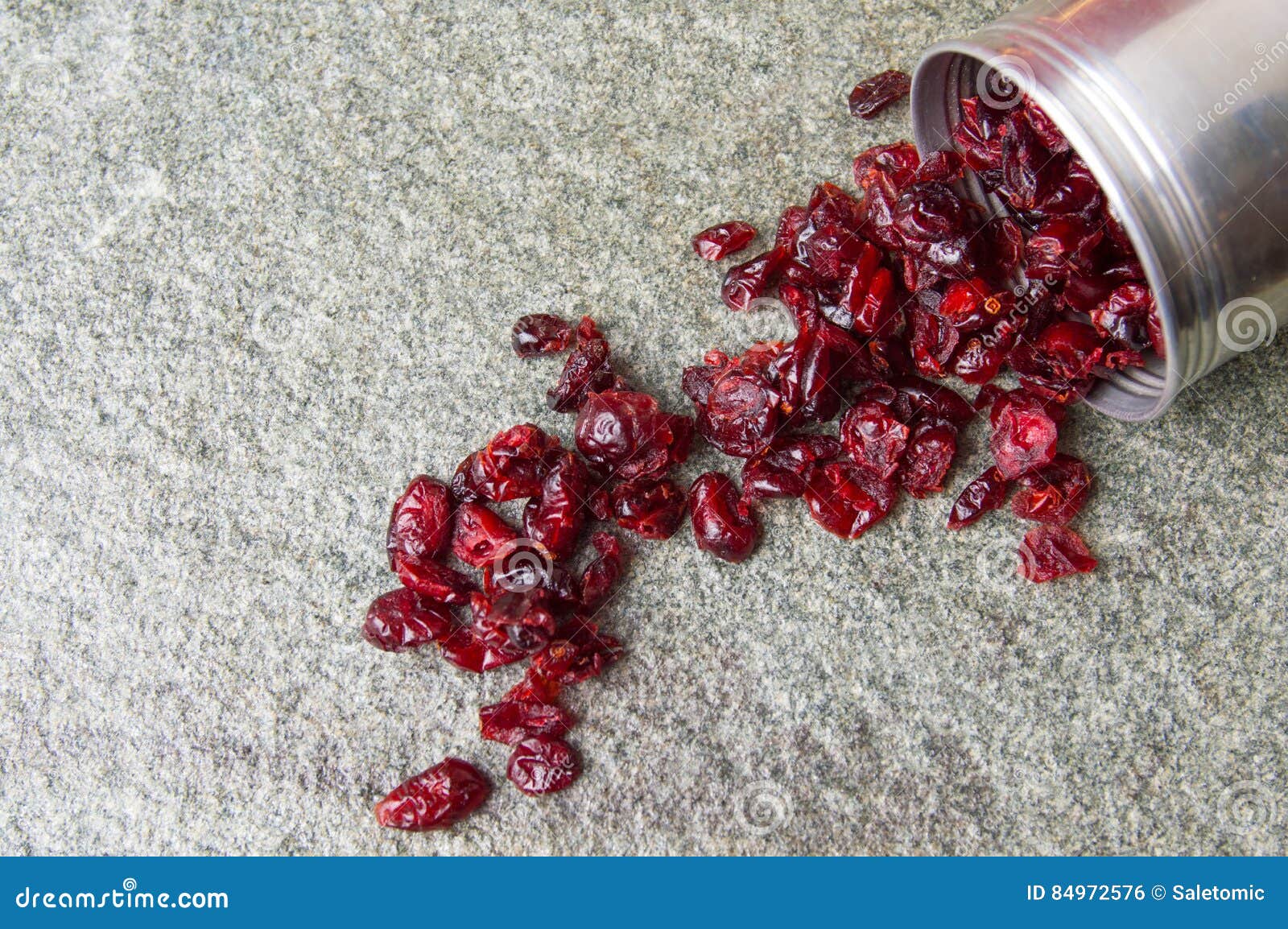 Dry Cranberry Falling from Metal Can Stock Photo - Image of natural ...