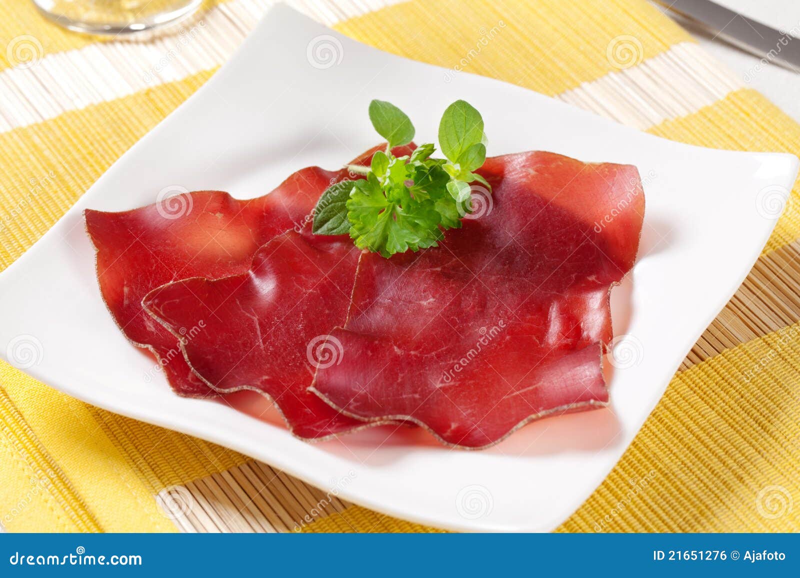 Dry cured ham stock photo. Image of jamon, slices, tasty - 21651276