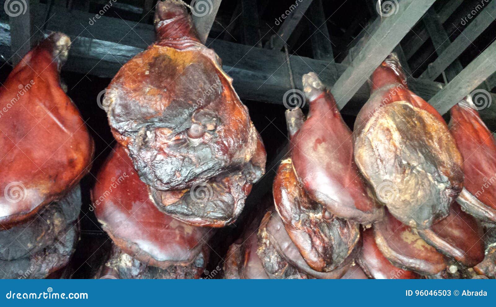 Dry-cured ham stock image. Image of delicacy, pork, salted - 96046503