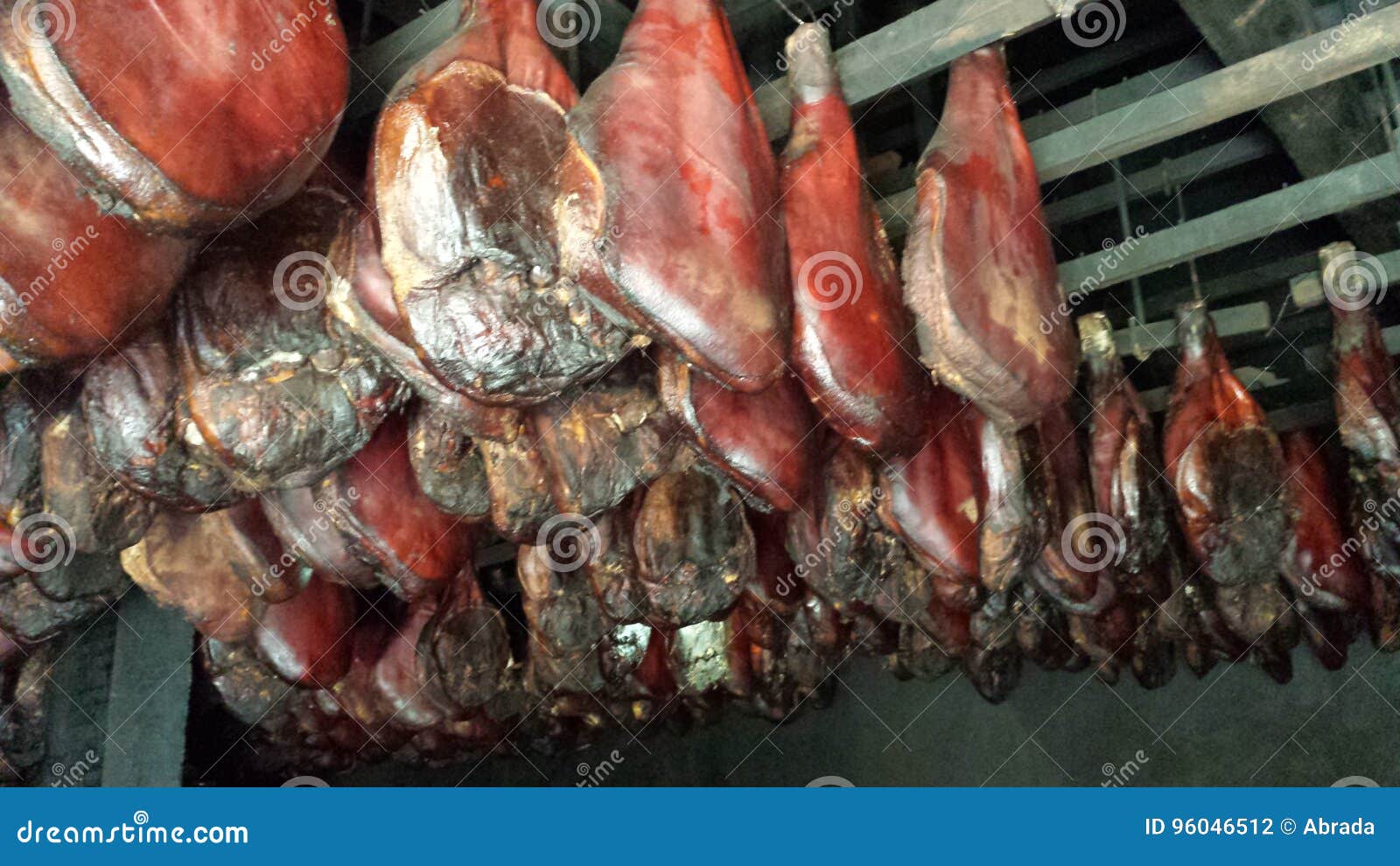 Dry-cured ham stock photo. Image of njegusi, drying, tradition - 96046512