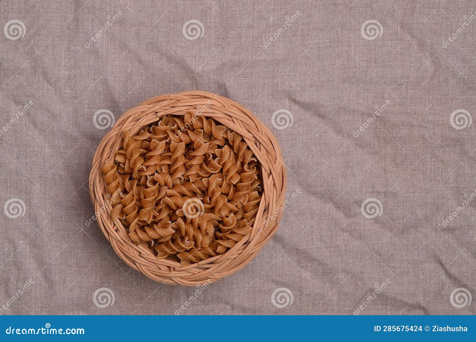Dry dark brown pasta stock photo. Image of healthy, diet - 285675424