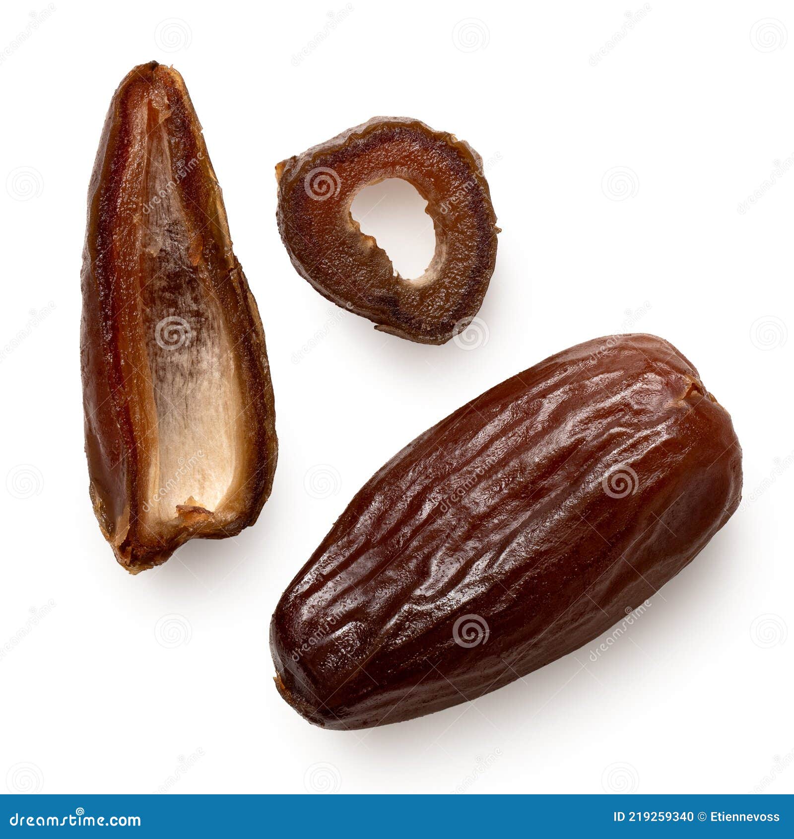 Dry dates stock photo. Image of brown, circle, white - 219259340