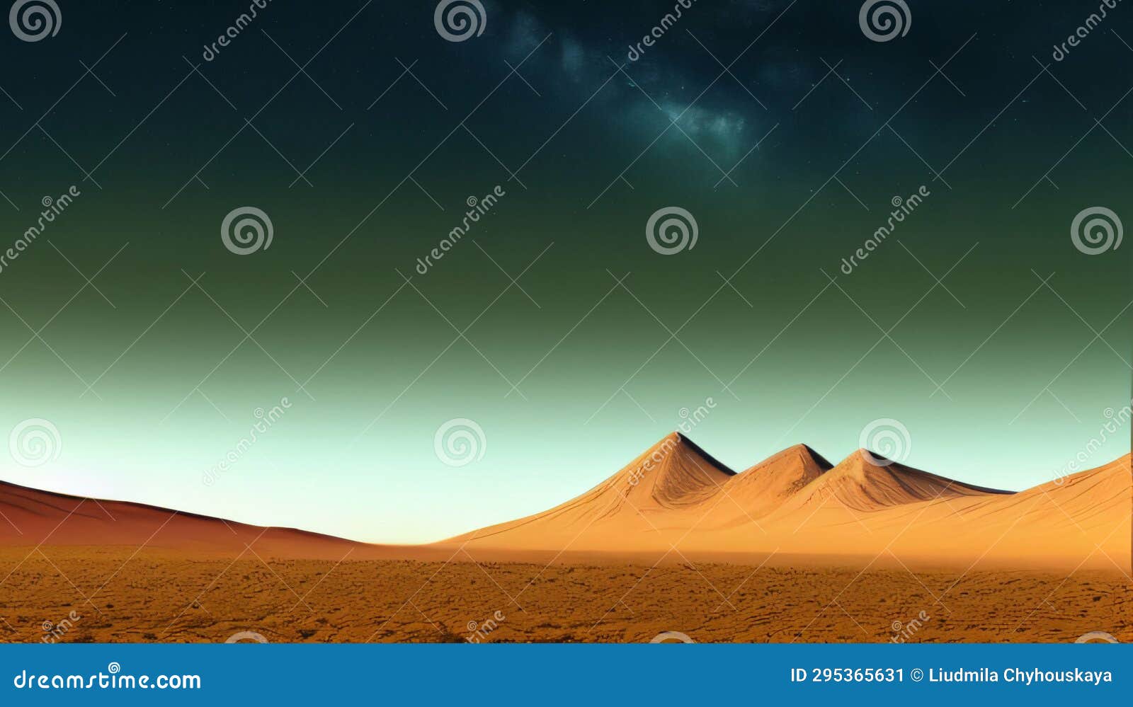 A Dry Desert With Sand And Cracked Earth. The Milky Way Over The Planet ... A Dry Desert With Sand And Cracked Earth. The Milky Way Over The Planet ...