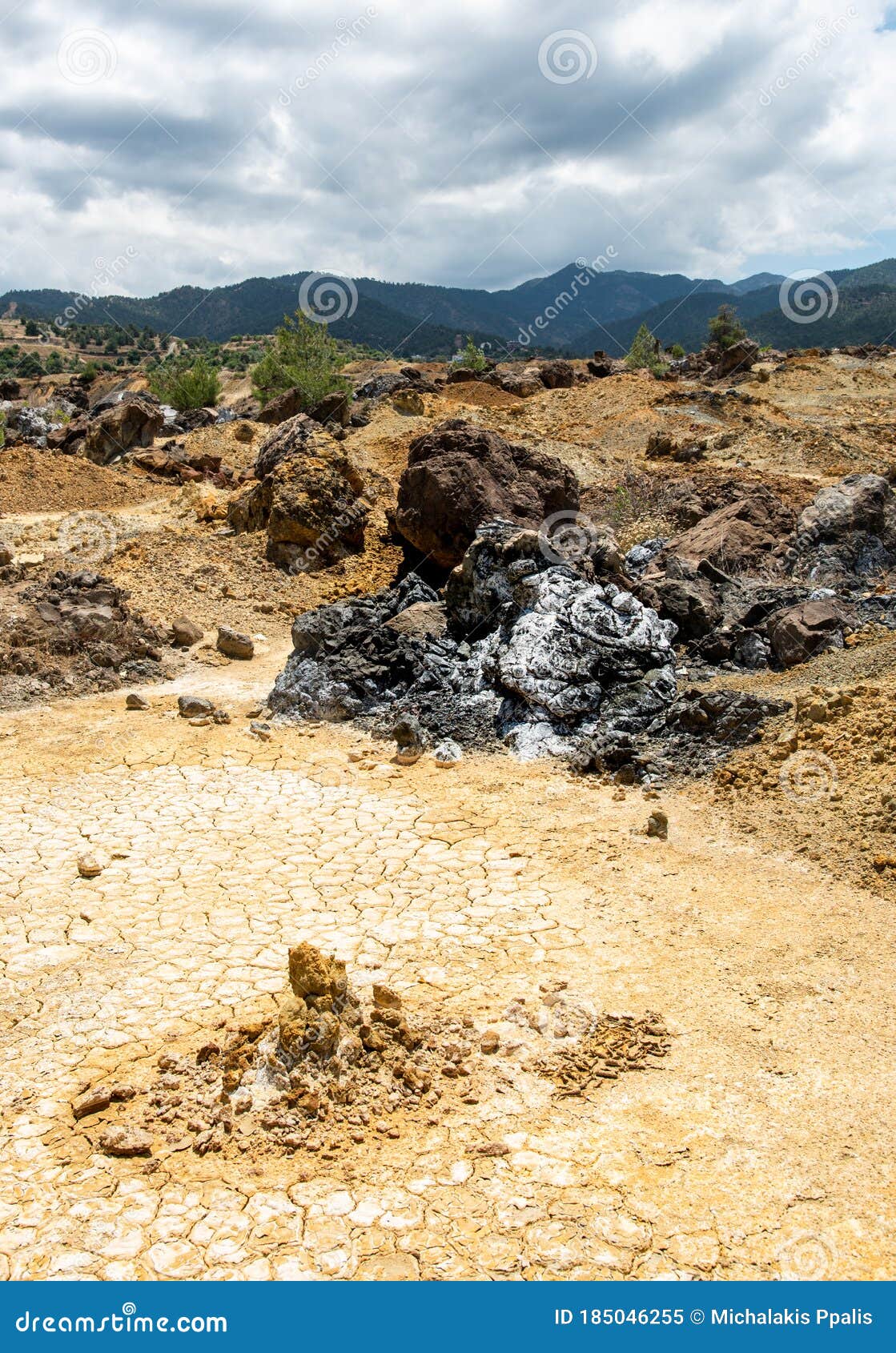 Dry Deserted Land of an Abandoned Copper Mine Stock Image - Image of ...