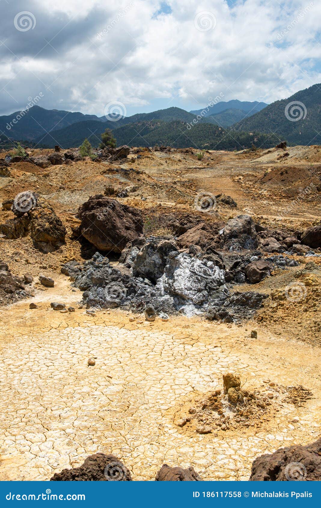 Dry Deserted Land of an Abandoned Copper Mine Stock Photo - Image of ...