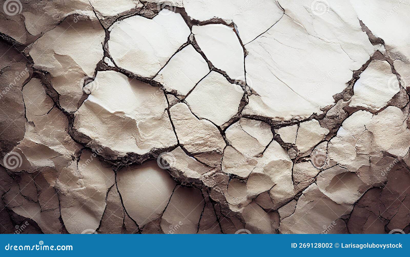 Dry Dirt Cracked Texture Soil Broken Clay 3d Render AI Generated Stock ...
