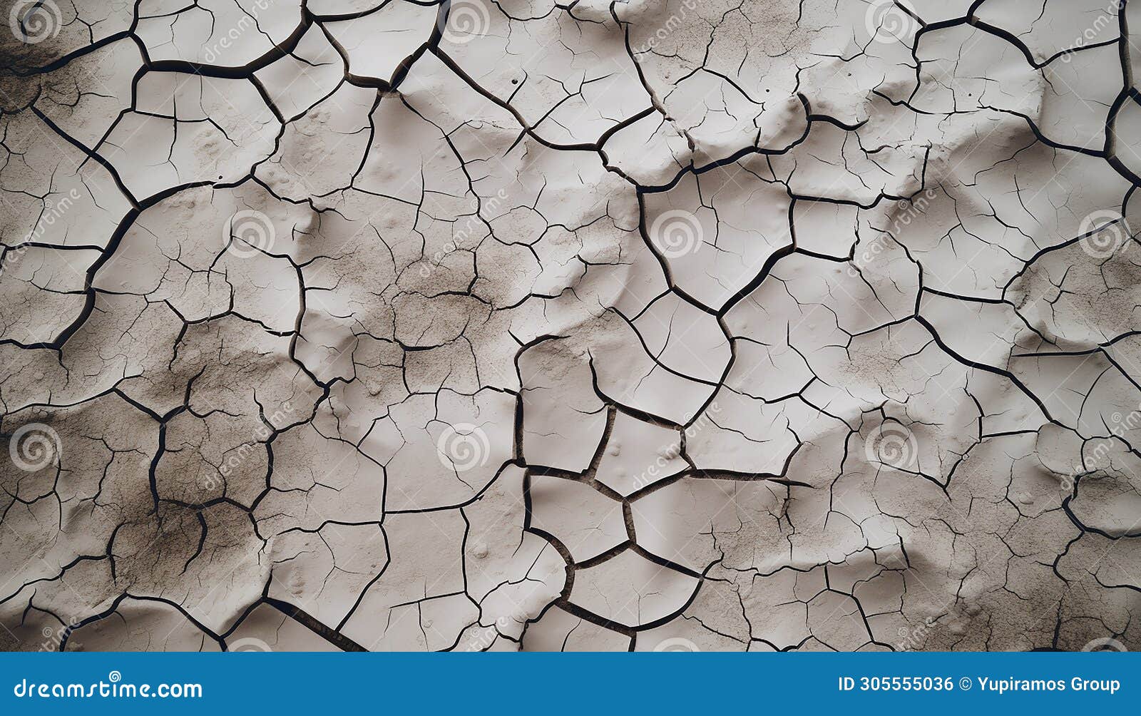 Dry, Dirty Mud Patterns on Old, Damaged Clay Surface Generated by AI ...