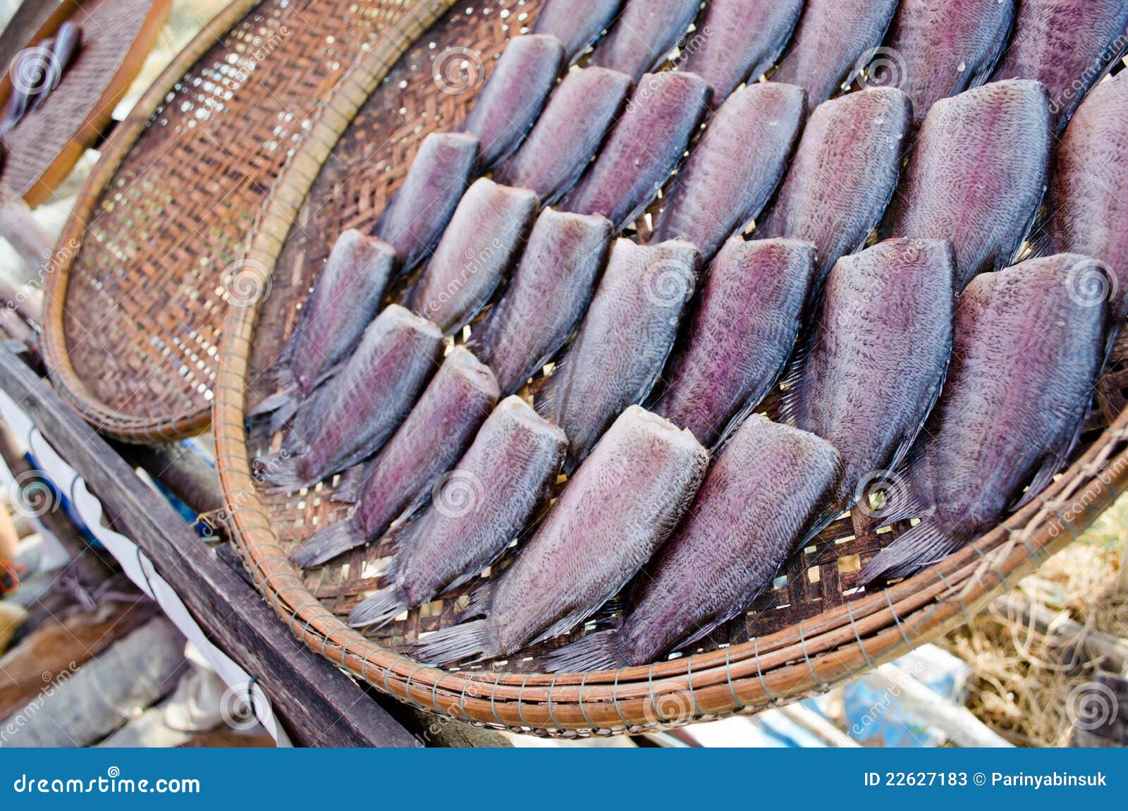 Dry fish on basket stock image. Image of cuisine, delicious - 22627183