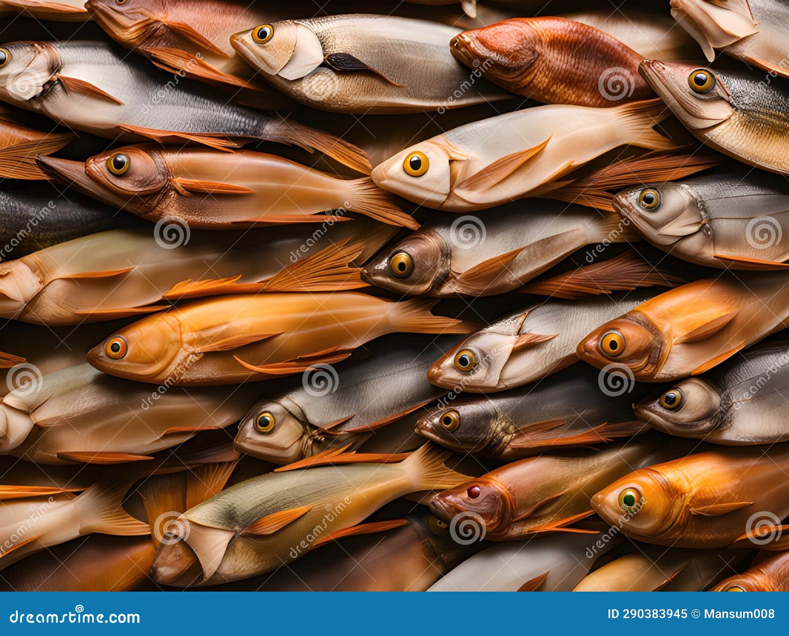 Dry Fish in the Market, Ai Generated Stock Illustration - Illustration ...