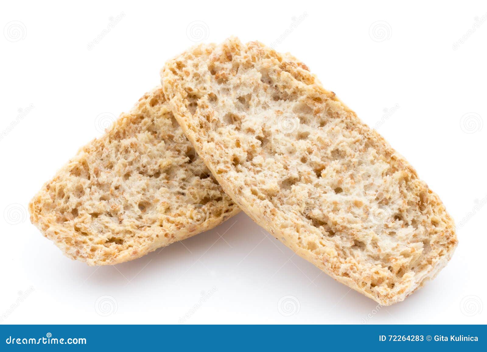 Dry Flat Bread Crisps with Herbs on a White Background. Stock Image ...