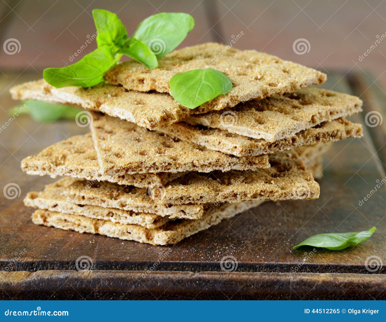 Dry Flat Bread Crisps with Herbs Stock Image - Image of healthy ...