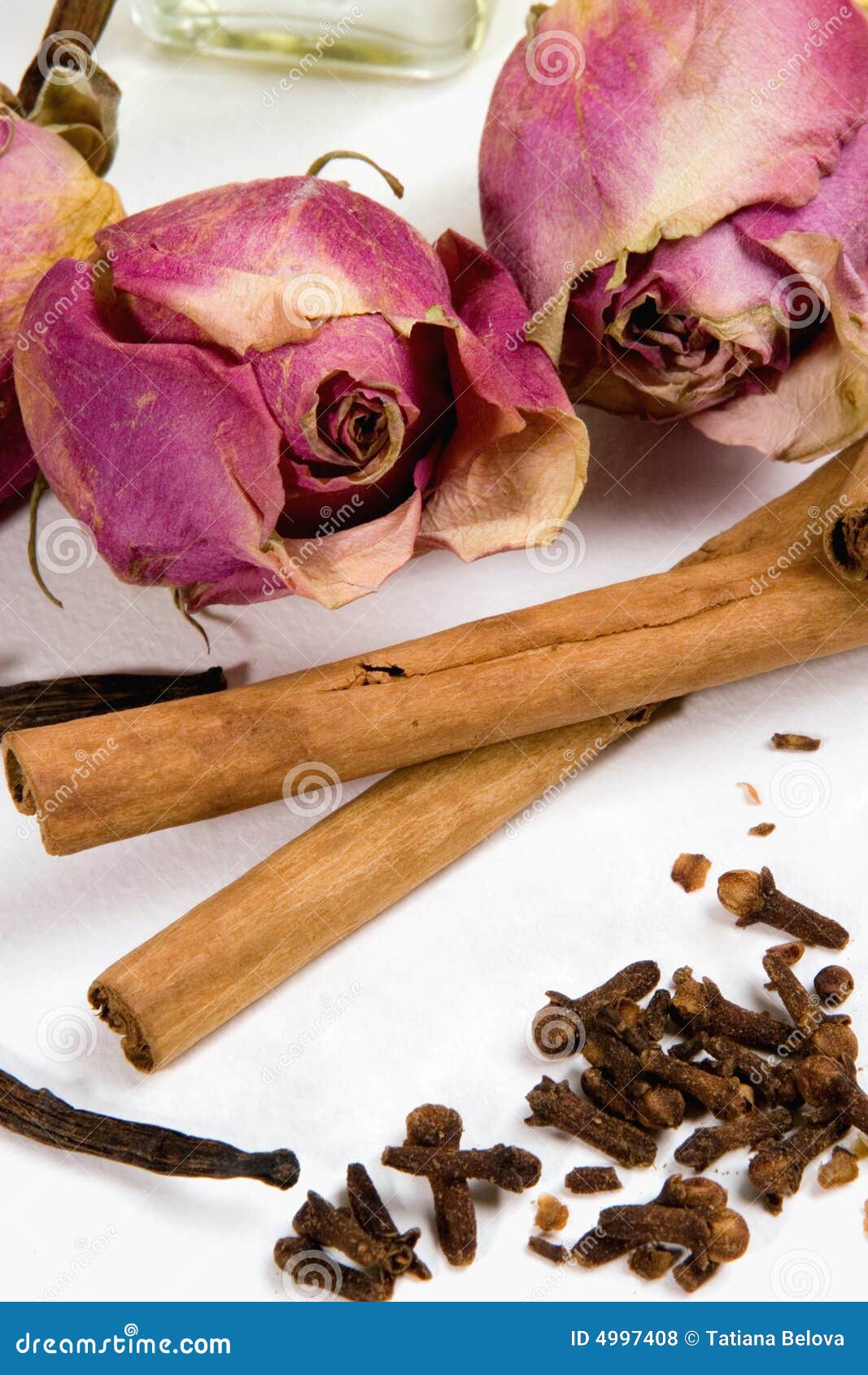 Dry flowers and spices. stock photo. Image of bodycare - 4997408