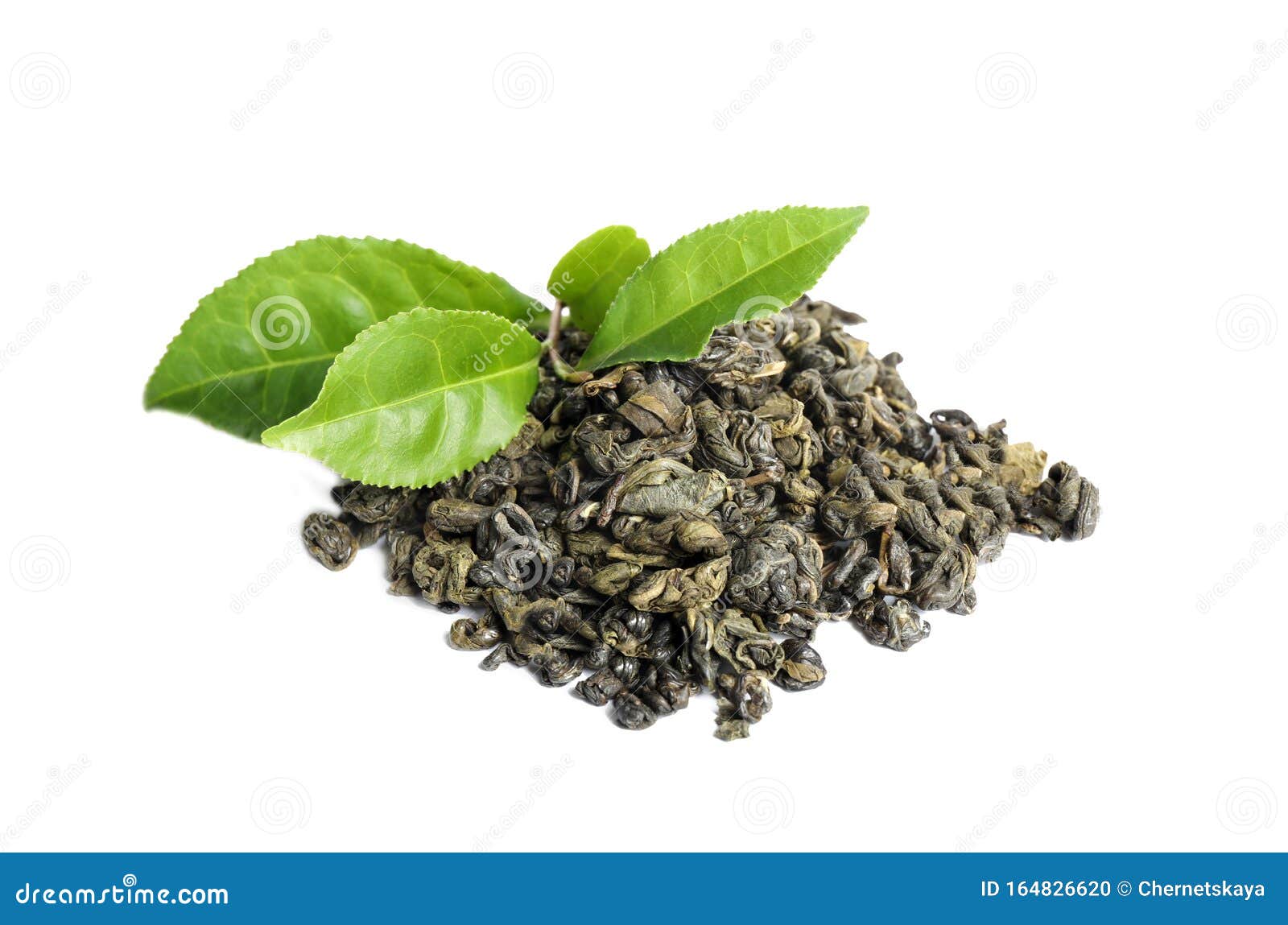 Dry and Fresh Tea Leaves Isolated Stock Photo - Image of herb, foliage ...